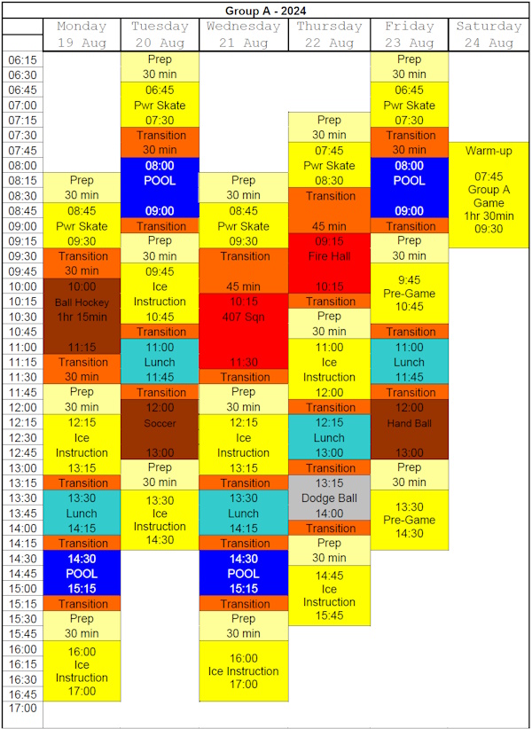 Silver Totems Sports Camp Schedules | CFMWS